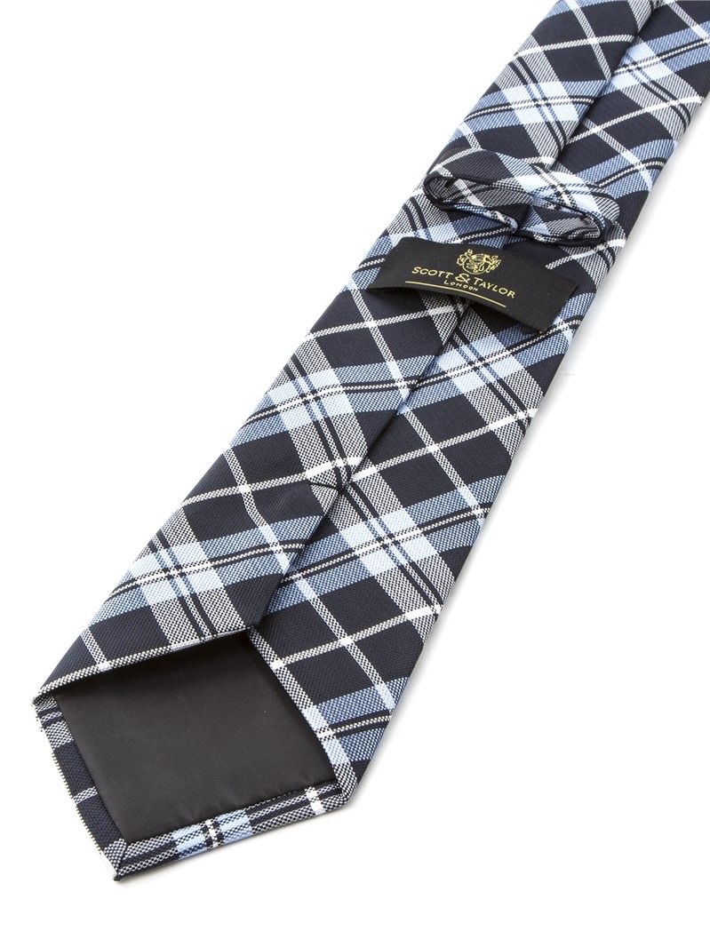 Scott & Taylor Navy Check Tie