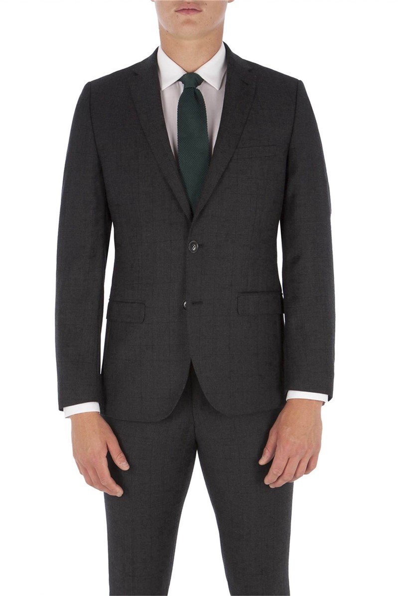 Ben Sherman Charcoal Flannel Check Camden Fit Jacket
