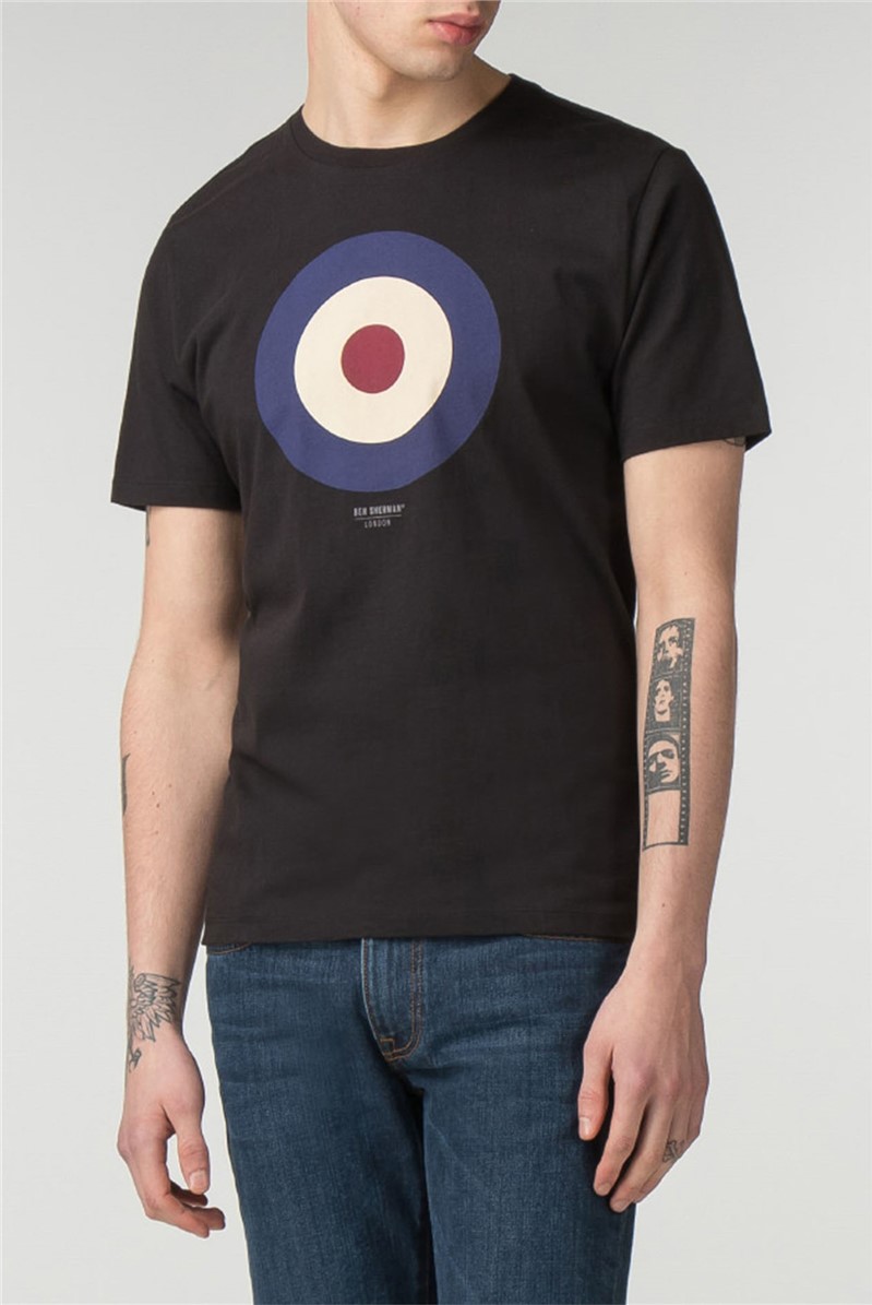 Ben Sherman | Men's Black Mod Target Tee | Suit Direct