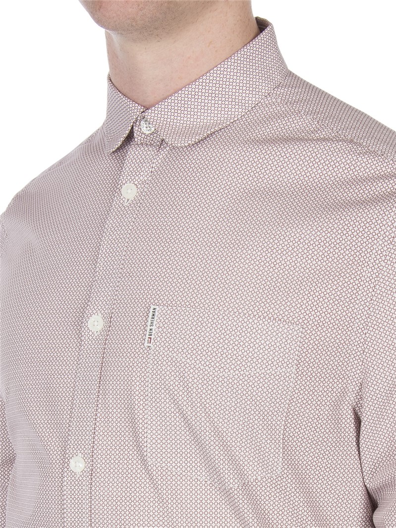 Ben Sherman Long Sleeve Micro Linear Square Shirt