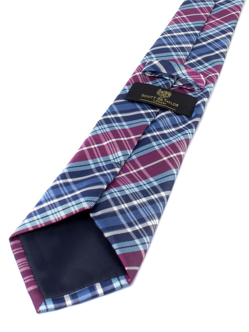 Scott & Taylor Fuchsia Check Tie