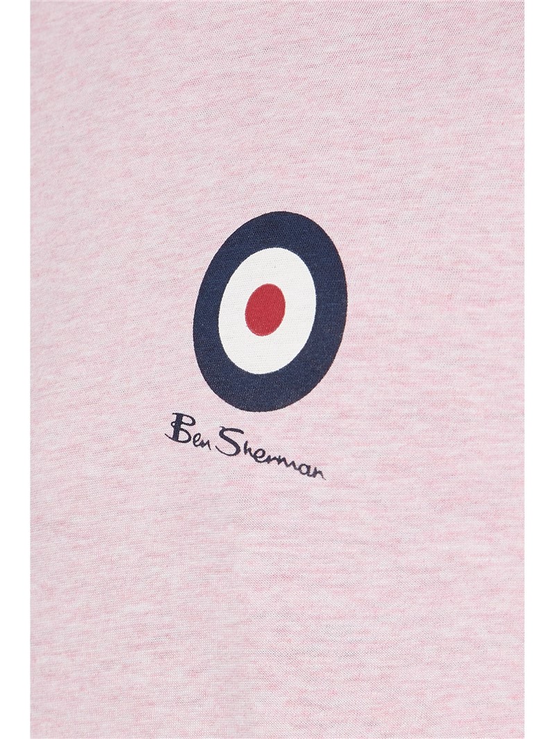 Ben Sherman | Pink Script Chest Target Logo Tee | Suit Direct