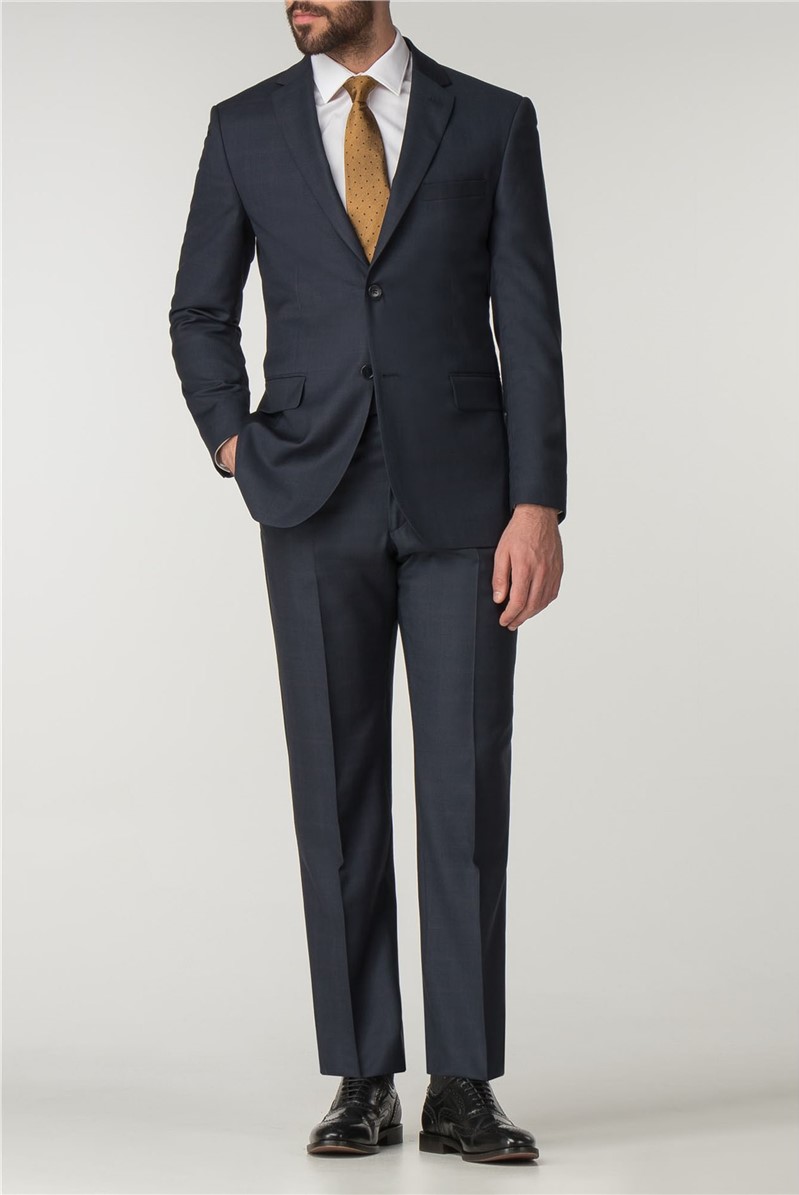 Alexandre of England | Regular Fit Navy Check Suit | Suit Direct