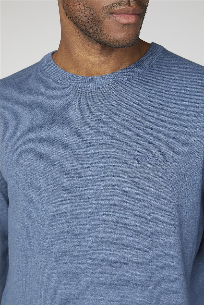 Ben Sherman | Men's Blue Crew Neck Jumper | Suit Direct