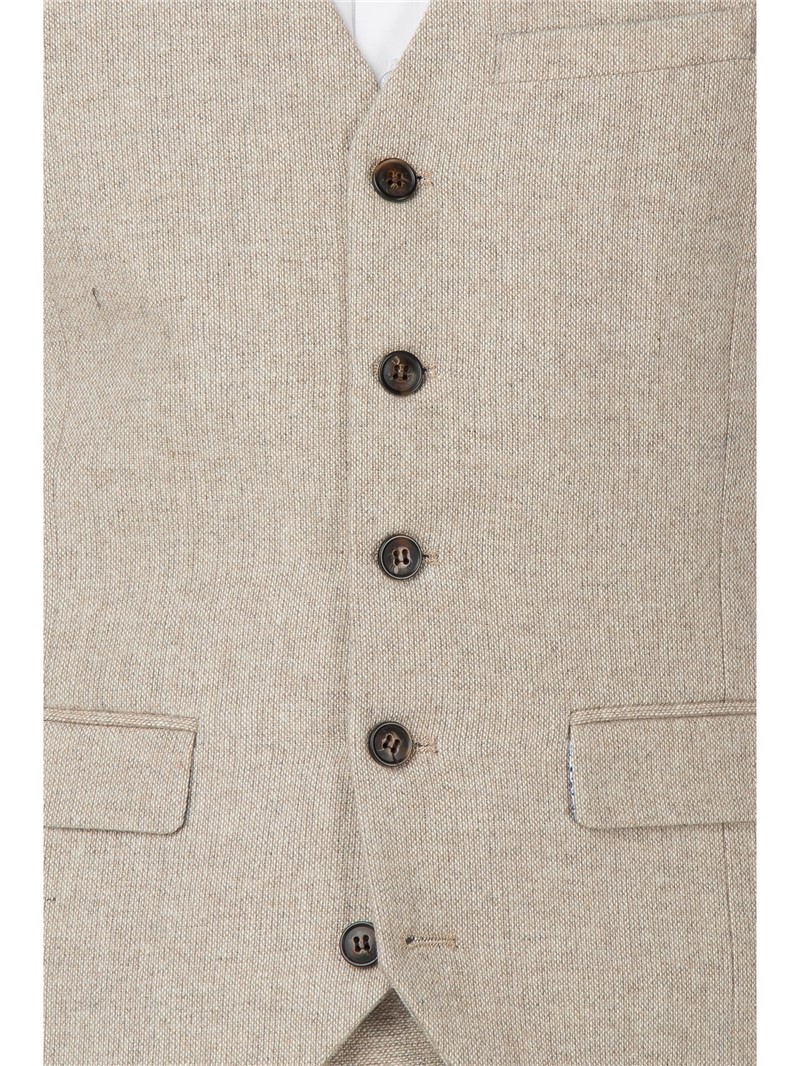 Harry Brown Oatmeal Texture Waistcoat