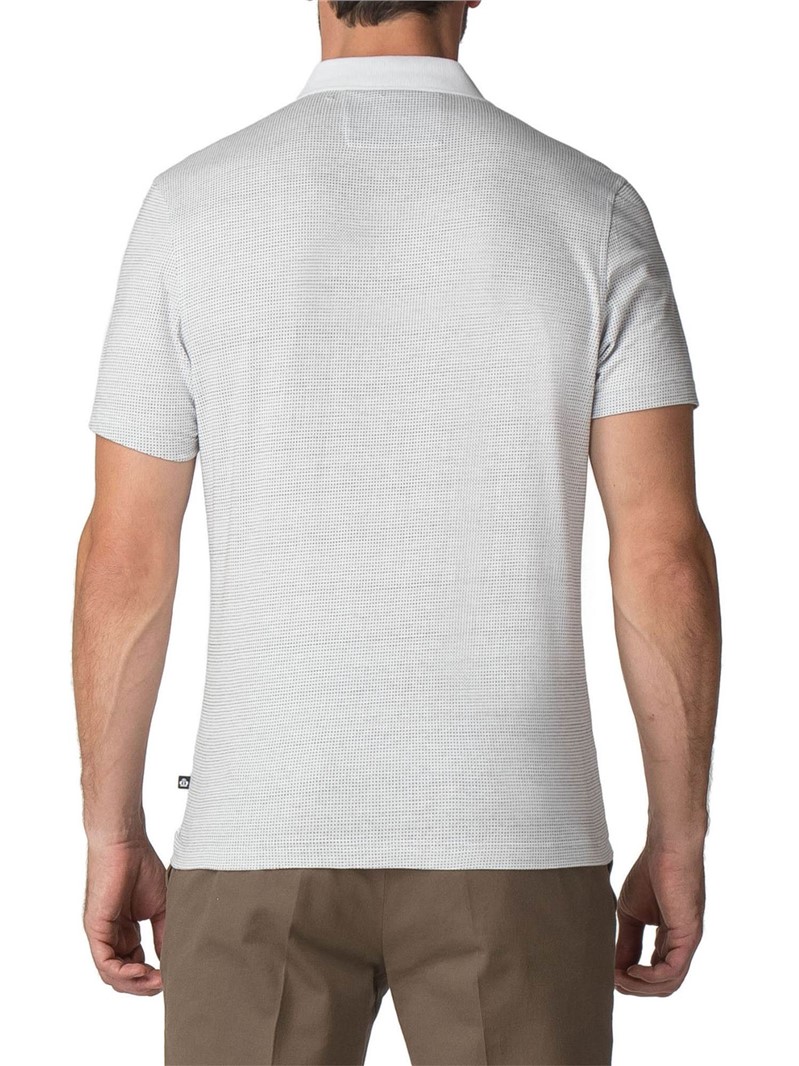 White Micro Dot Polo