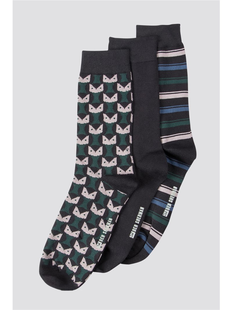 Ben Sherman Aire Prince 3 Pack Socks