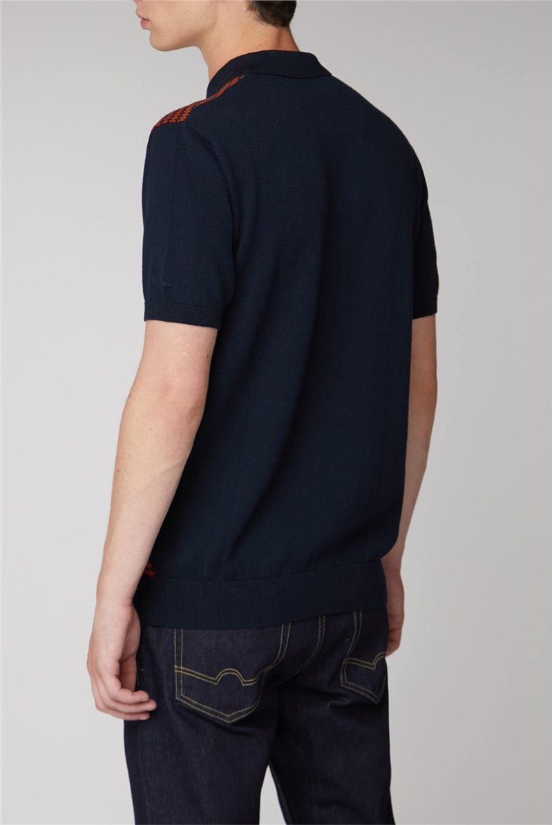 Ben Sherman Knitted Geo Polo