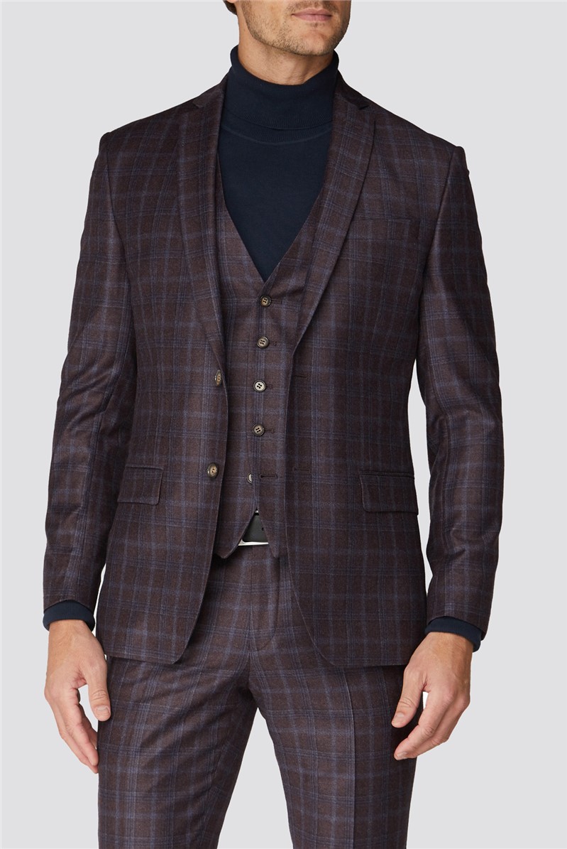 Alexandre of England | Men's Berry Check Jacket | Suit Direct