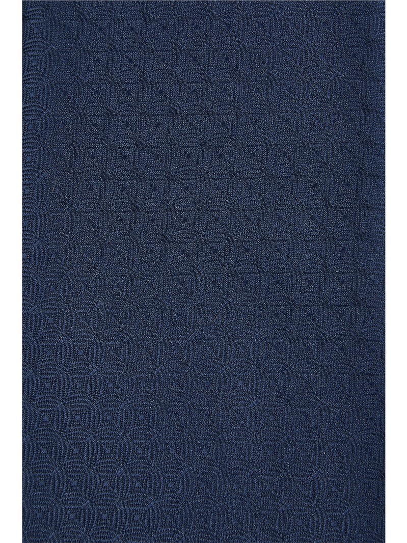 Scott & Taylor Navy Linear Deco Tie