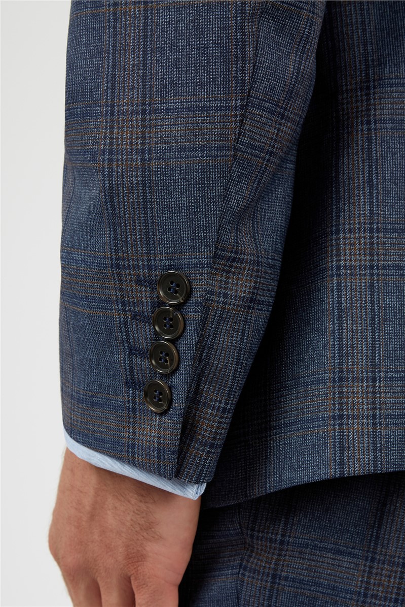 Racing Green | Men's Rust Check Suit Jacket | Suit Direct