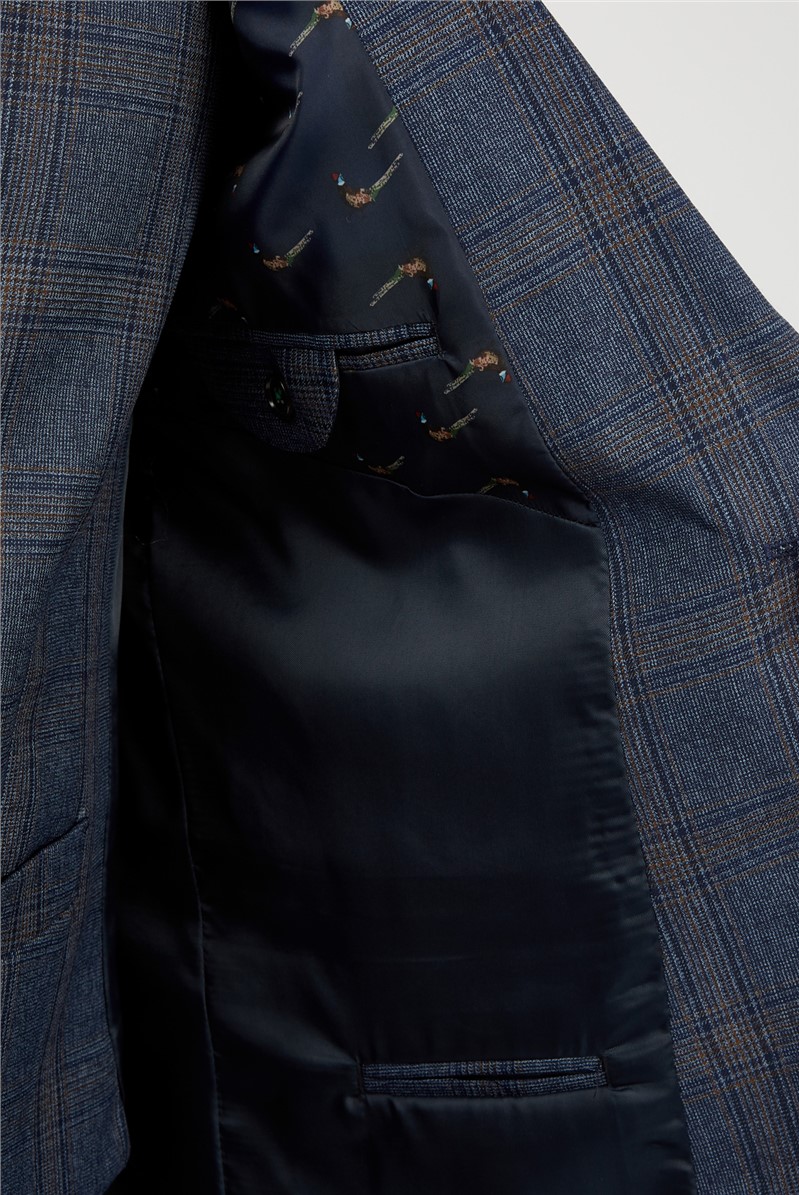 Racing Green | Men's Rust Check Suit Jacket | Suit Direct