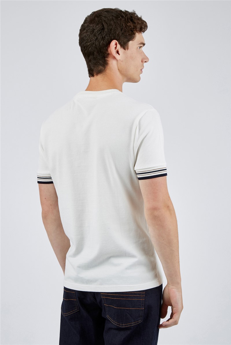 Ben Sherman Mens White Pique Ringer Tee Suit Direct