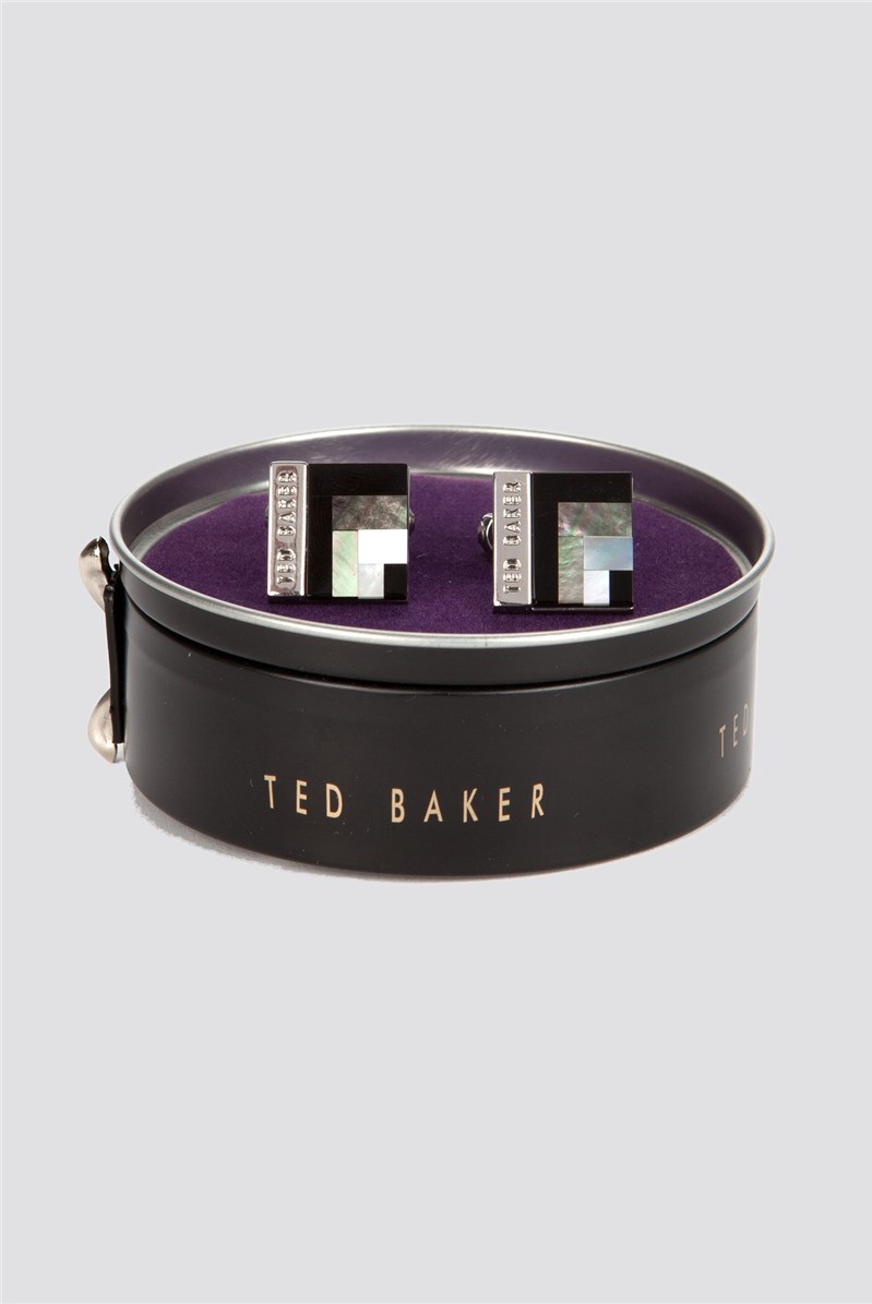 Ted Baker | Men's Art Deco Shell Cufflinks | Suit Direct