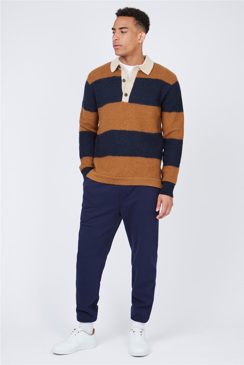 Ben Sherman Navy Rugby Knit Polo