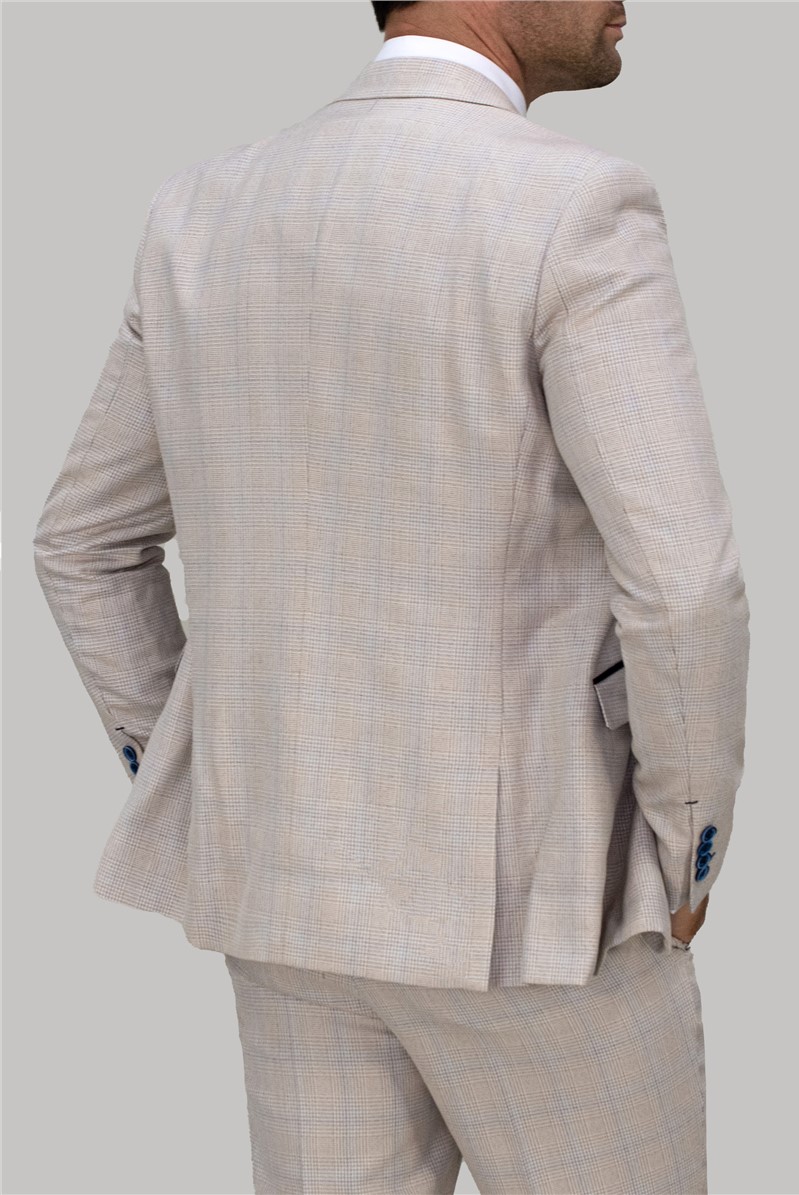 House of Cavani | Men's Cream Check Suit Jacket | Suit Direct