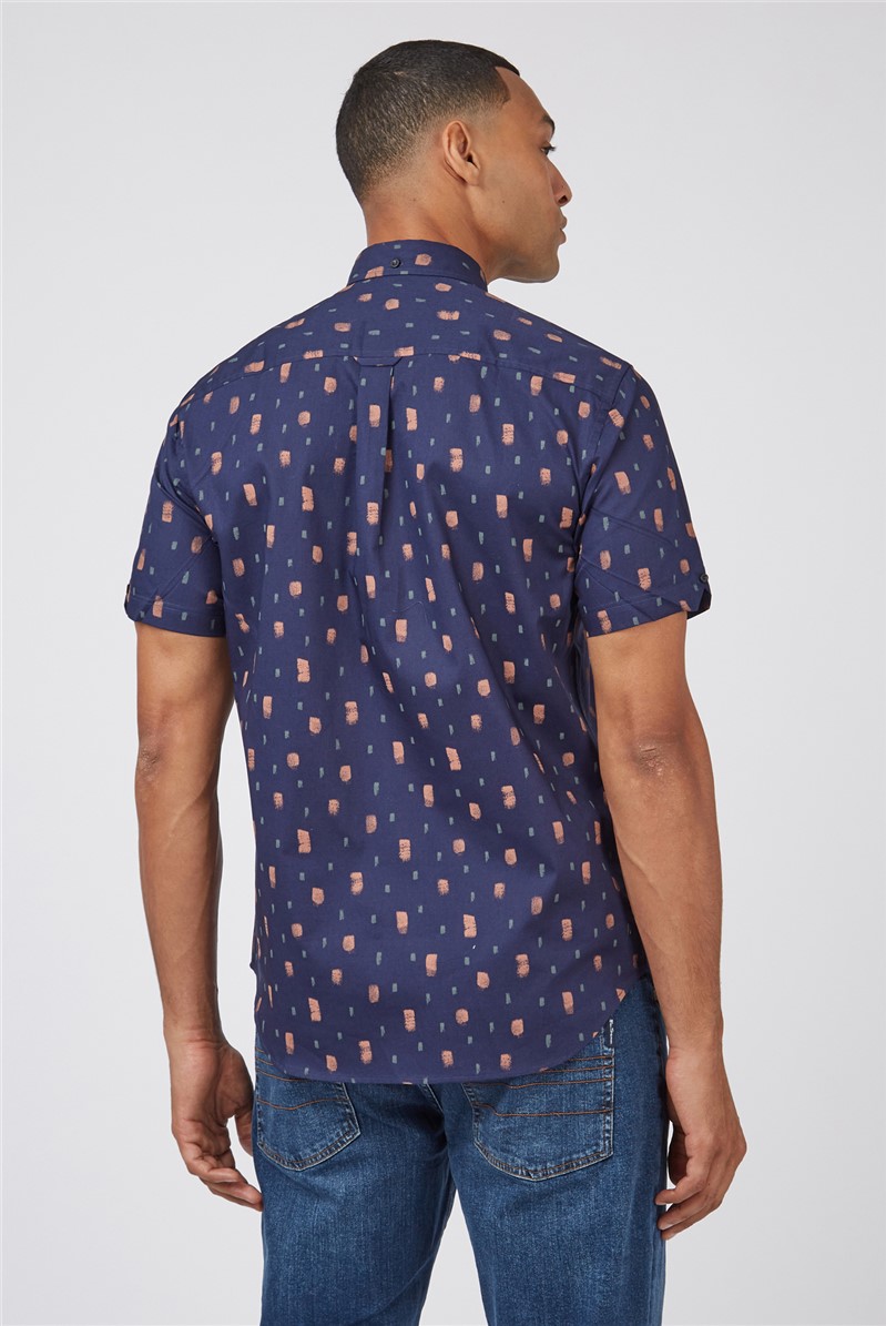 Short Sleeve Dash Print Shirt