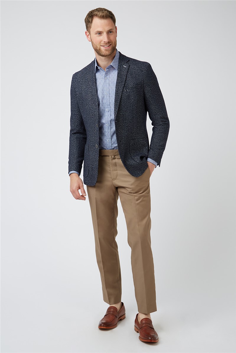 Flat Front Plain Stone Trouser