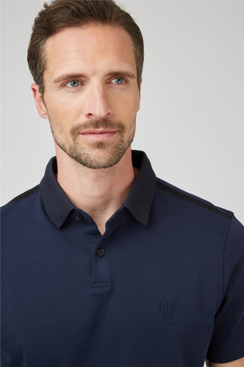 Jeff Bank Pique Waffle Jersey Polo Shirt