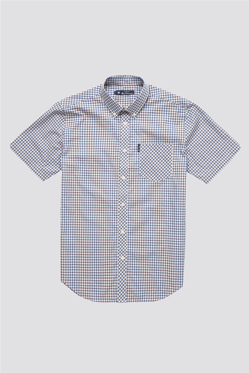 Ben Sherman Short Sleeve Fashion Gingham Shirt