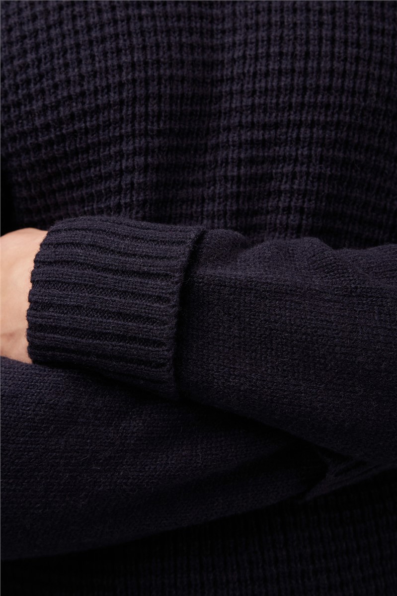 Ben Sherman Fishermans Rib Texture Knit Jumper