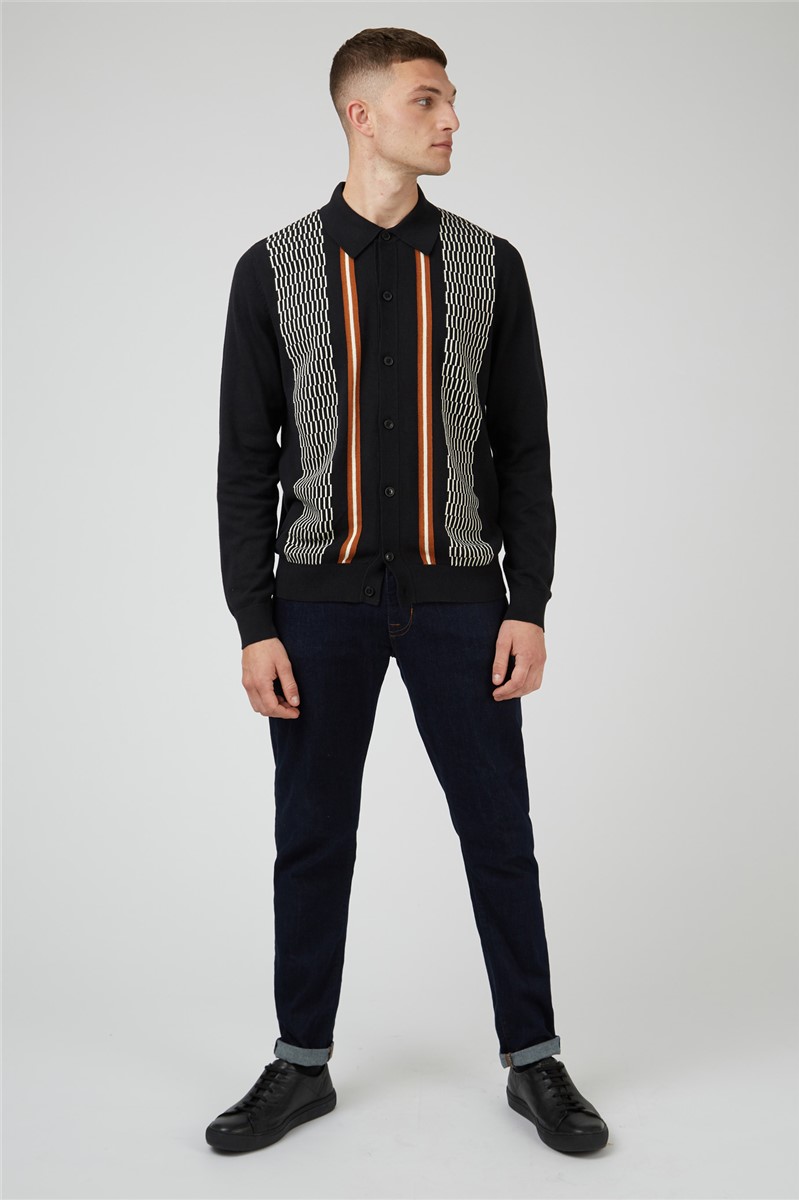 Ben Sherman Black Mod Check Cardigan