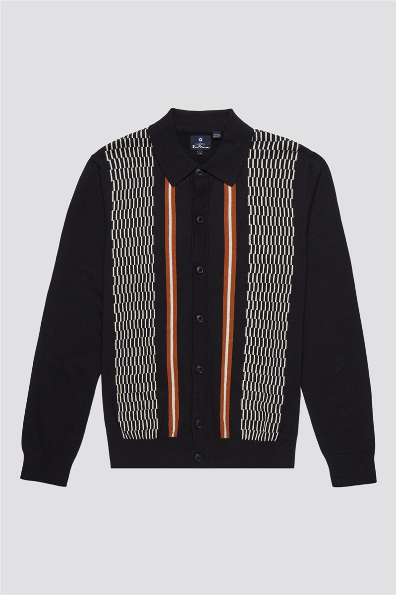 Ben Sherman Black Mod Check Cardigan