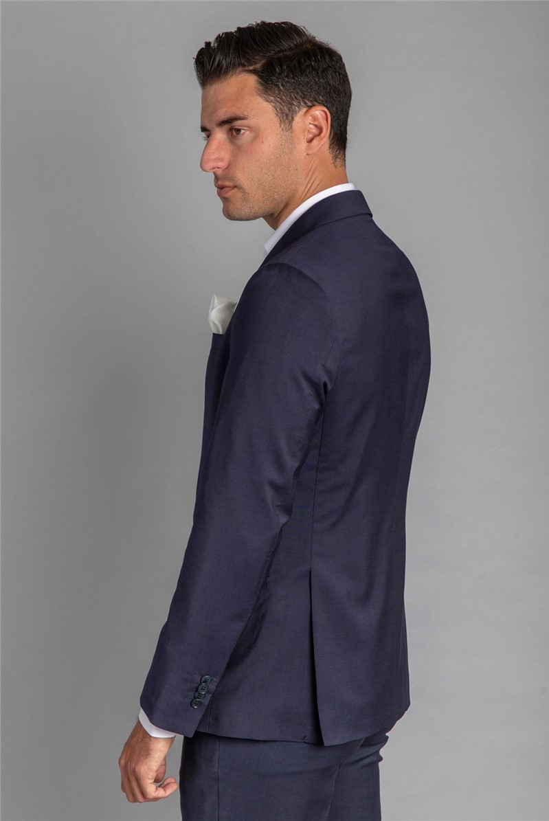 Concrete Navy Slim Fit Suit Jacket