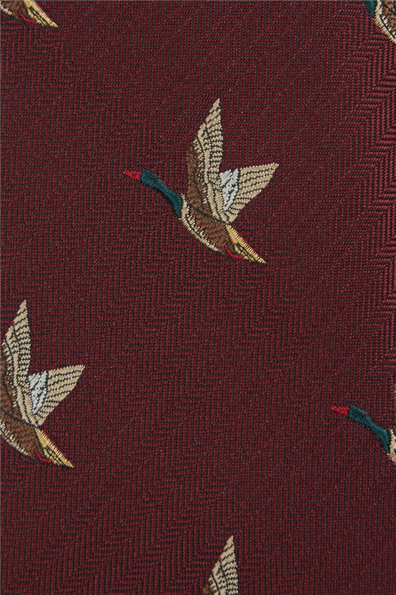 Antique Rogue Burgundy Bird Tie