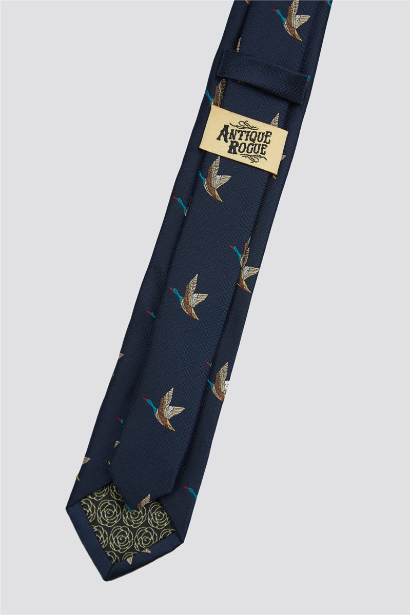 Antique Rogue Navy Bird Tie