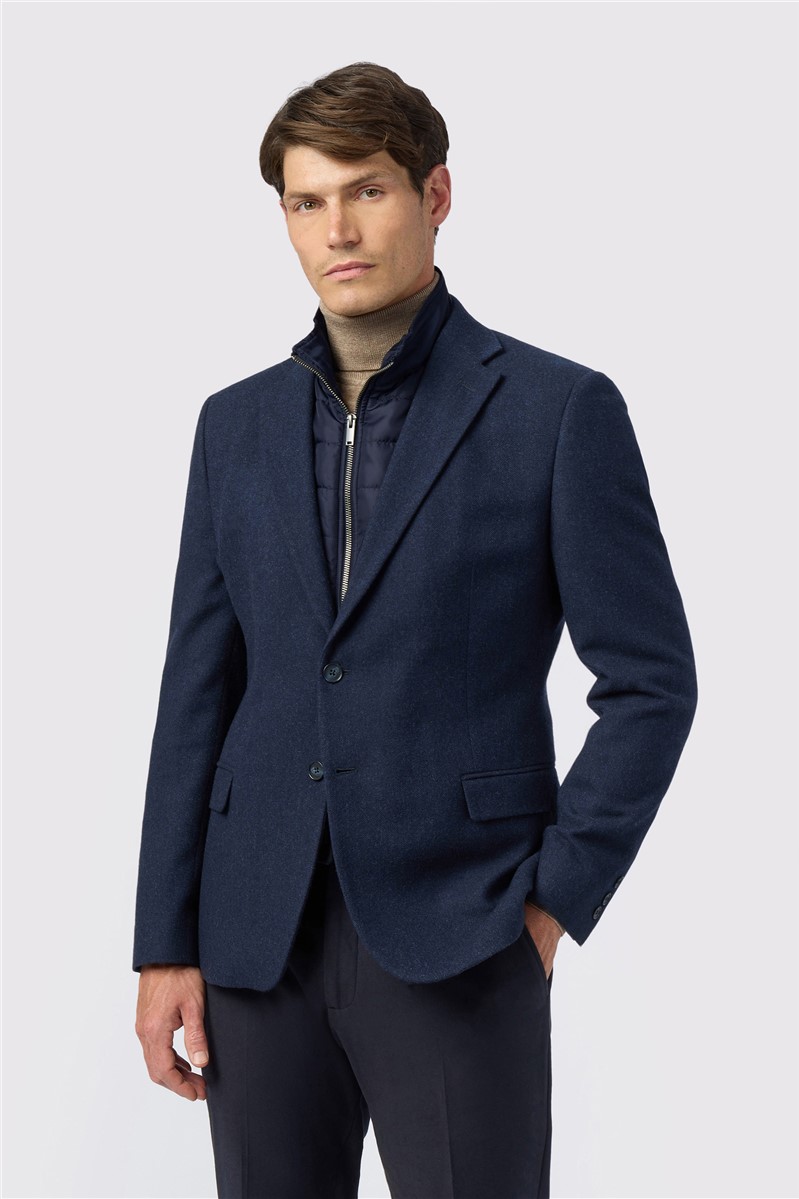 Melka Blue Blazer with Gilet Insert | Suit Direct