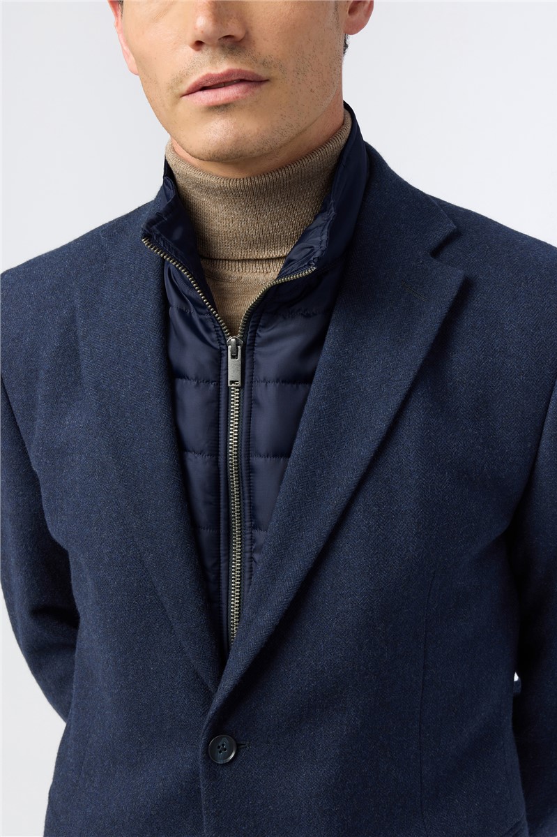 Melka Blue Blazer with Gilet Insert | Suit Direct