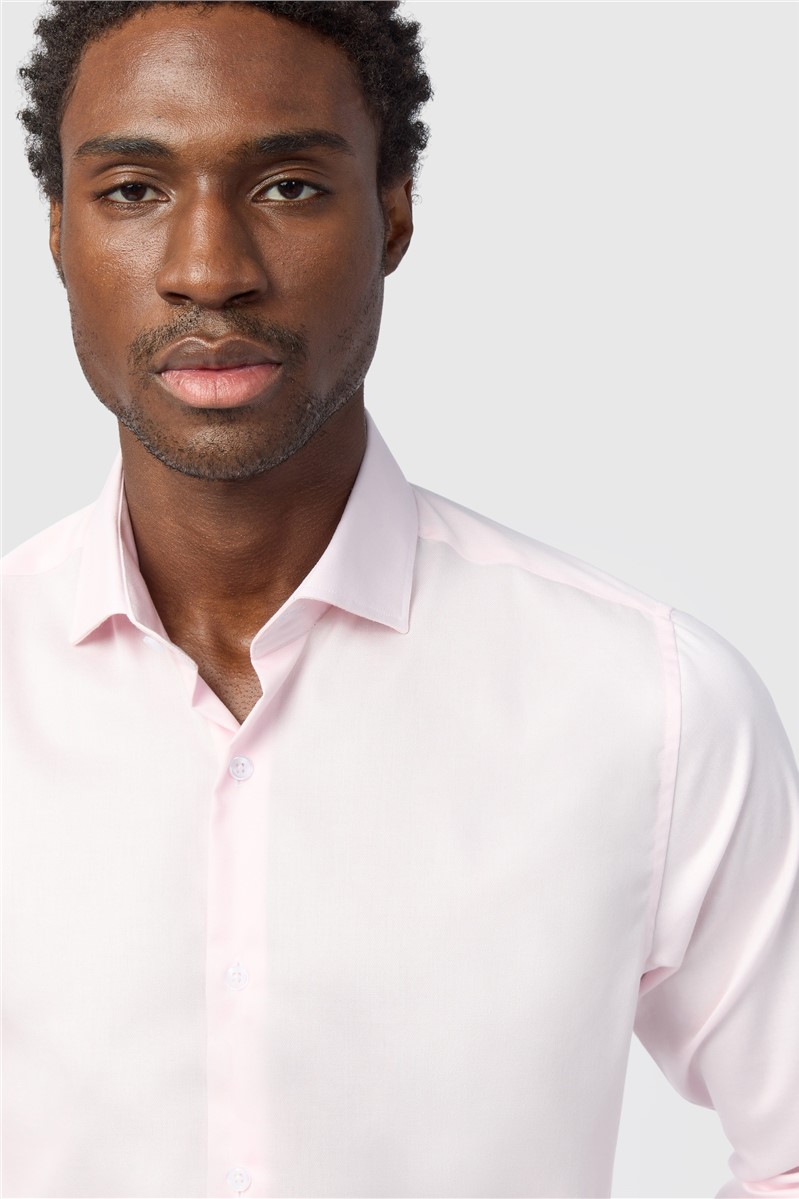 Alexandre Tailored Fit Pink Non-Iron Stretch Shirt