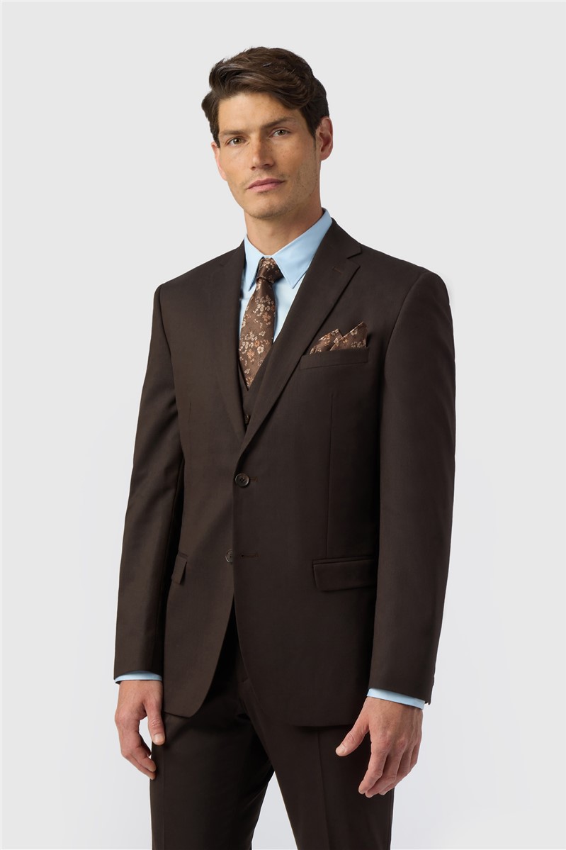 Limehaus Tailored Fit Chocolate Brown Jacket