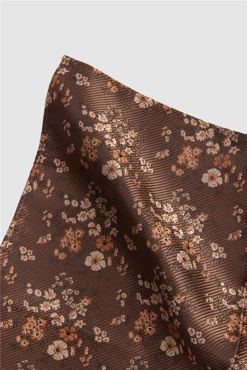 Antique Rogue Chocolate Busy Floral Tie