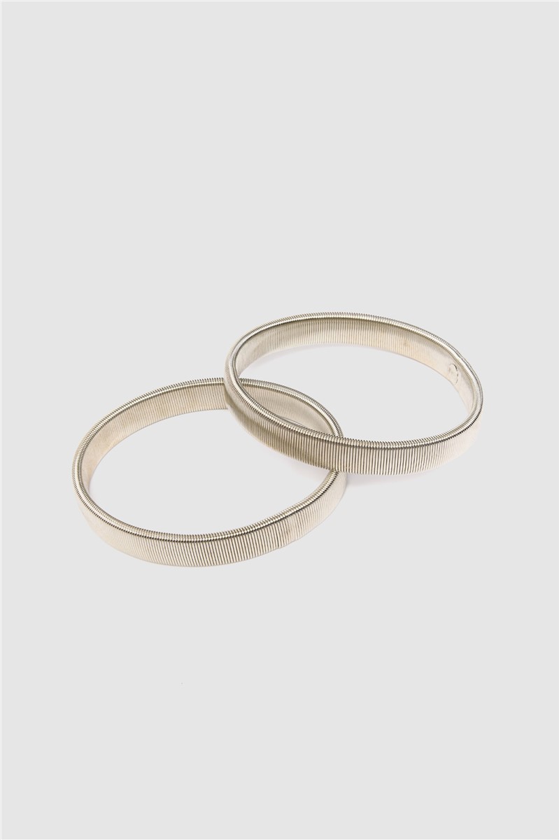Limehaus HS Silver Metal Armbands Set