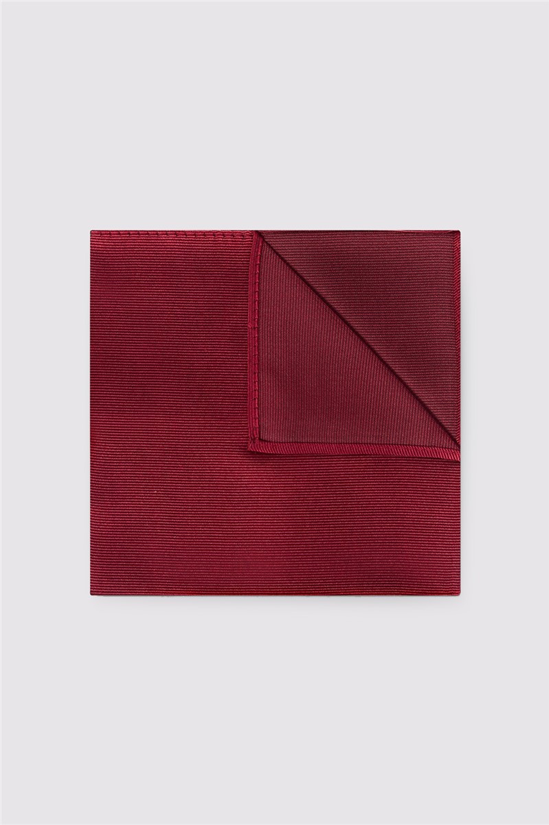 Alexandre Red Silk Twill Pocket Square