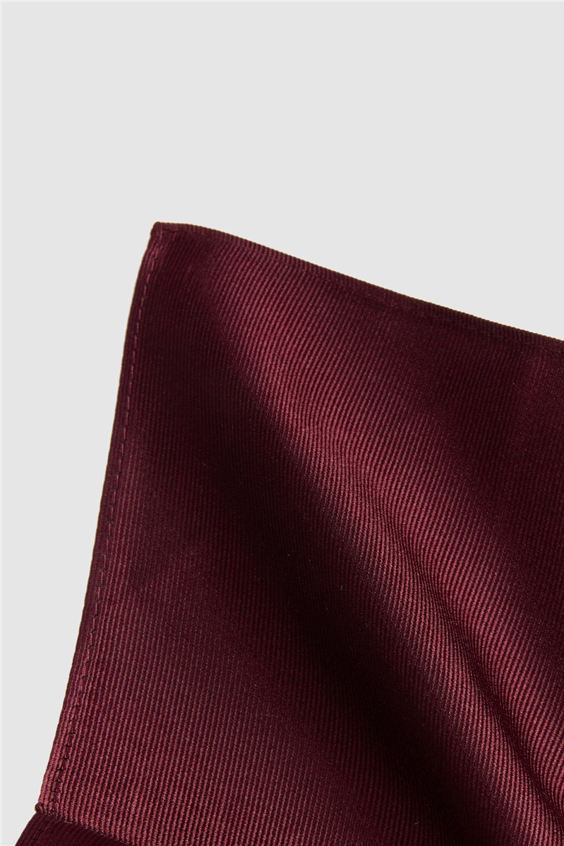 Alexandre Burgundy Silk Twill Pocket Square