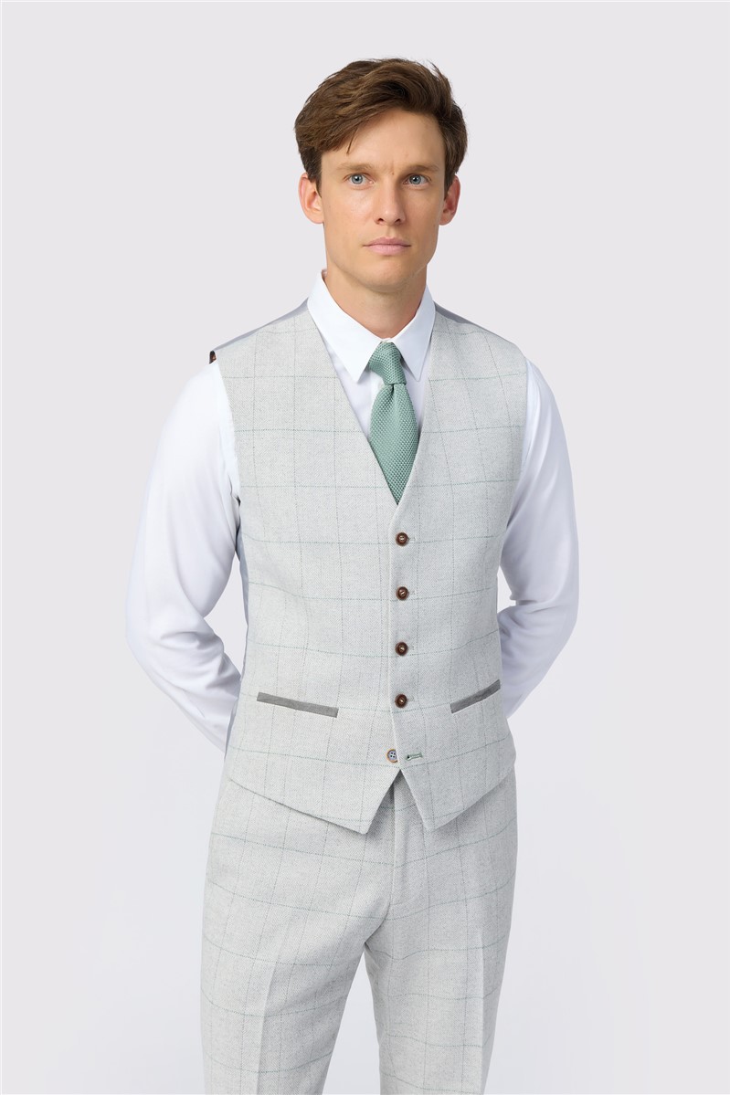 Antique Rogue - Alva Taupe Check Tweed Jacket