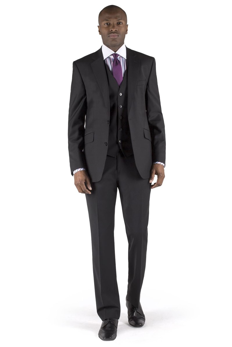 Alexandre of England | Black Plain Suit Jacket | Suit Direct