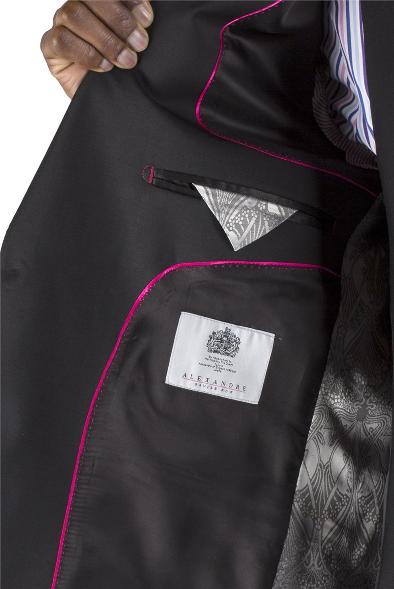 Alexandre of England | Black Plain Suit Jacket | Suit Direct