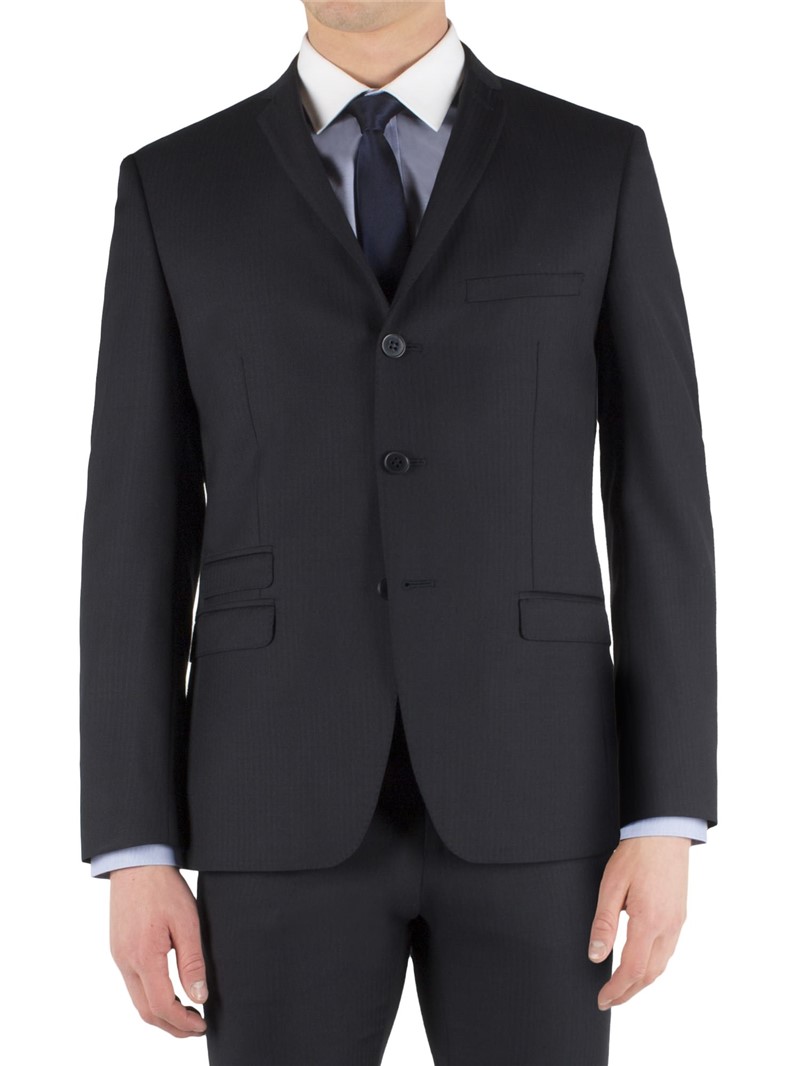 Ben Sherman Navy Herringbone Suit Jacket
