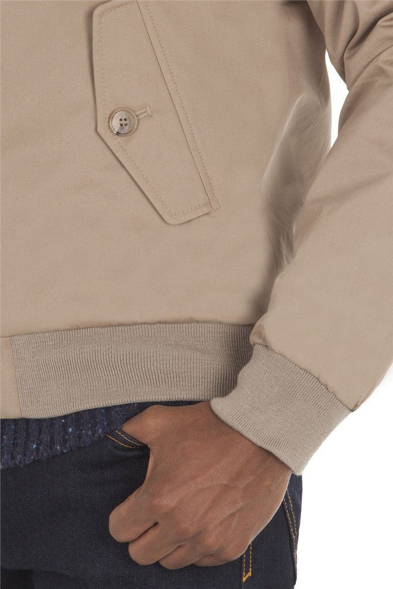 Gibson London | Stone Beige Harrington Jacket | Suit Direct