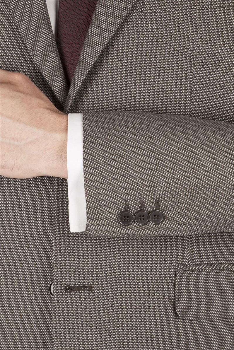 Brown Fancy Weave Formal Jacket