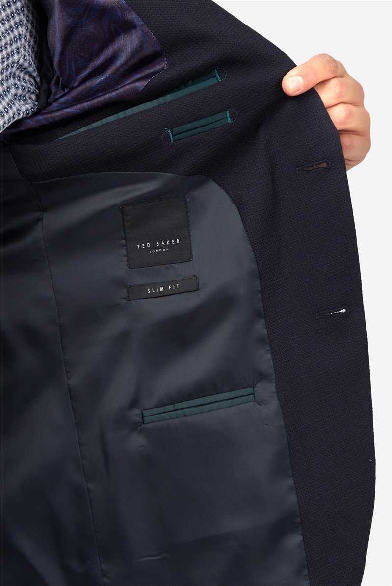 Ted Baker | Men's Navy Structure Suit Jacket | Suit Direct