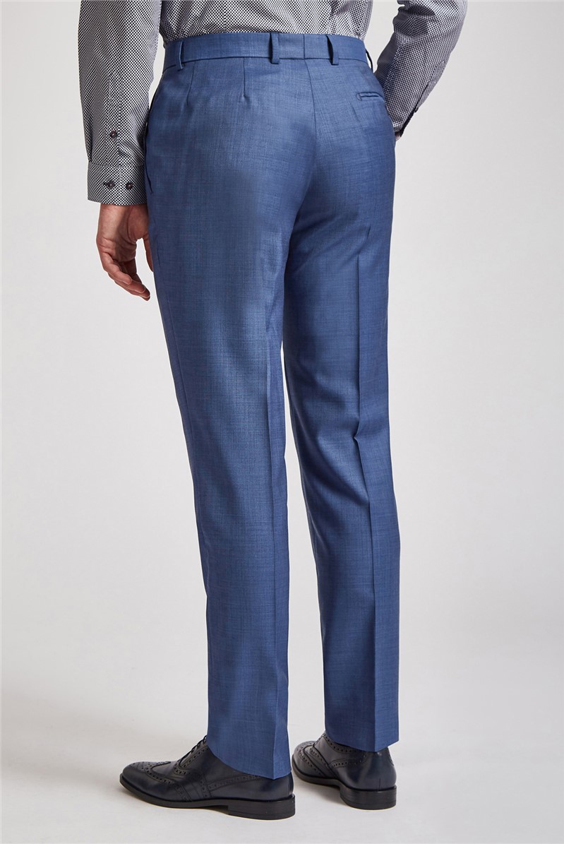 Ted Baker Slim Fit Light Blue Pick and Pick Trousers