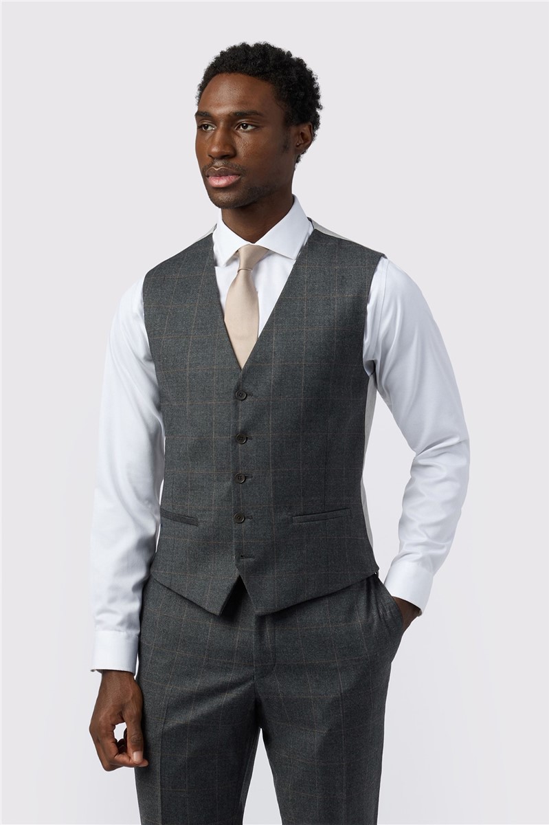 Ted Baker Slim Fit Performance Grey Overcheck Jacket