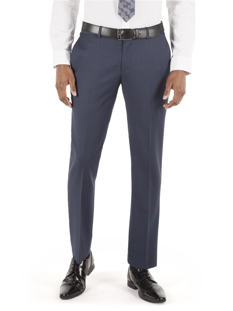 Tom English Navy Pick & Pick Slim Fit Trouser