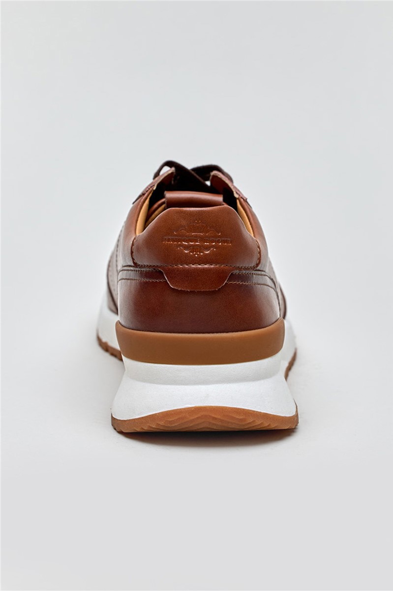 Antique Rogue Palmer Tan Leather Smart Trainer