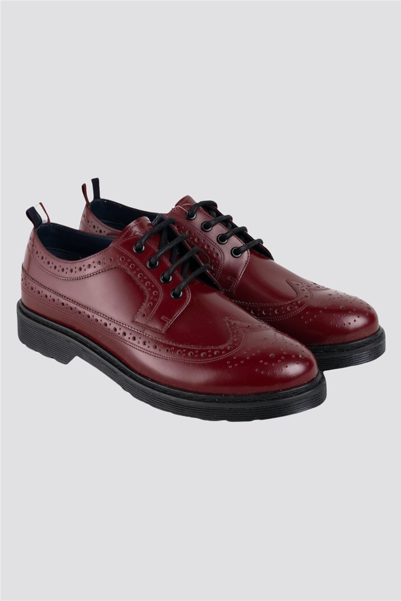 Ben Sherman Berkshire Burgundy Brogue Boot